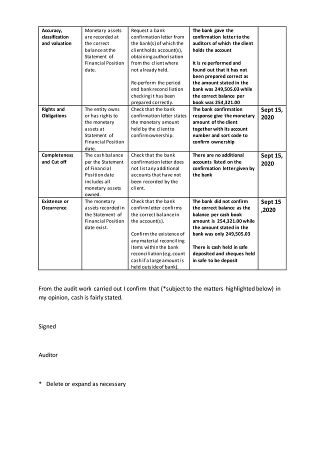 Final visit cash | DOCX