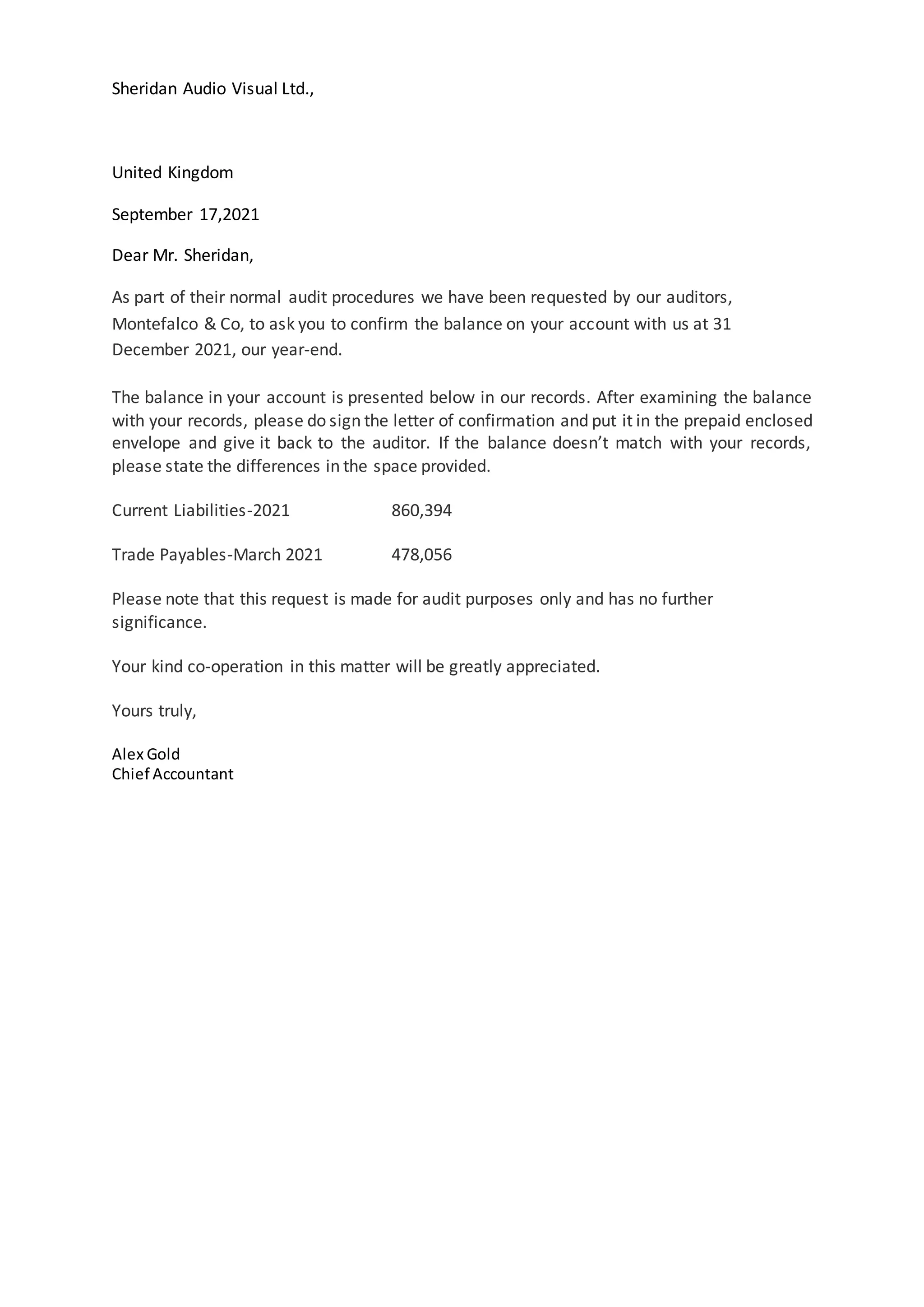 Final visit payables | PDF