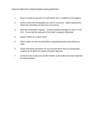 Final visit payables | PDF