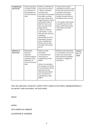 Final visit receivables | DOCX | Stocks and Bonds | Personal Investing