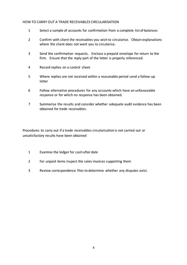 Final visit receivables | DOCX | Stocks and Bonds | Personal Investing