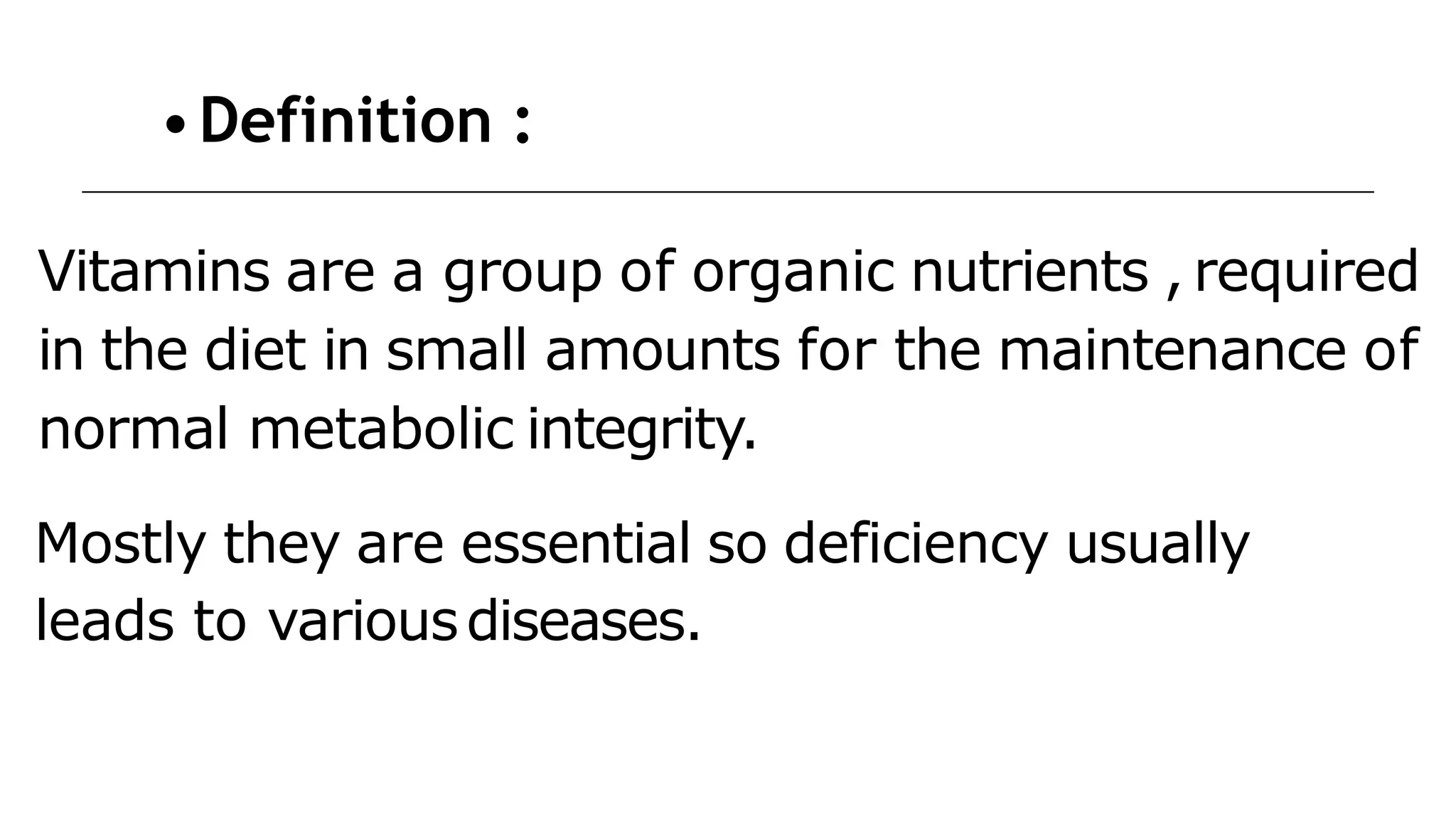 Vitamins biochemistry and deficiency | PPTX