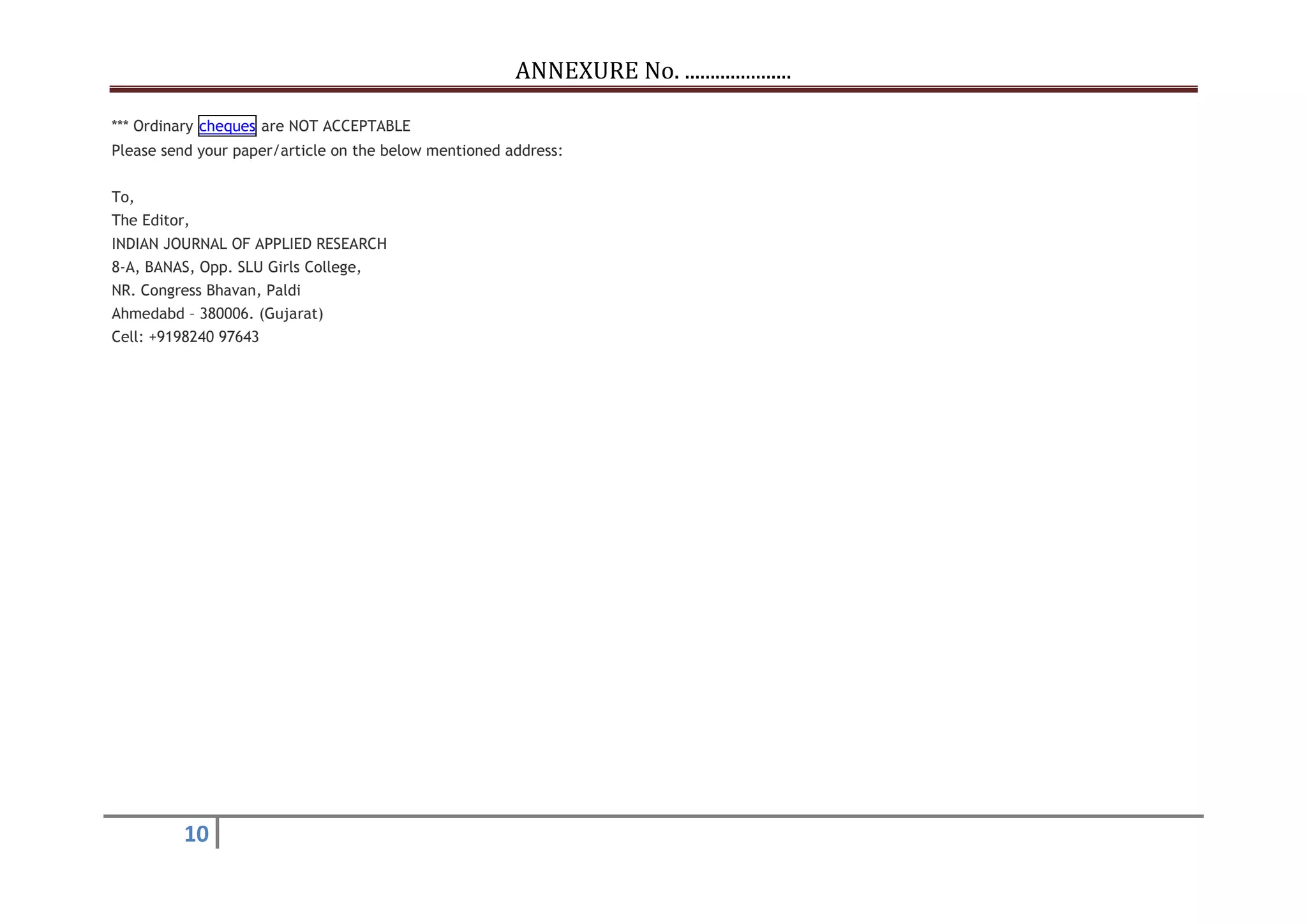 Final vsg annexure | PPT