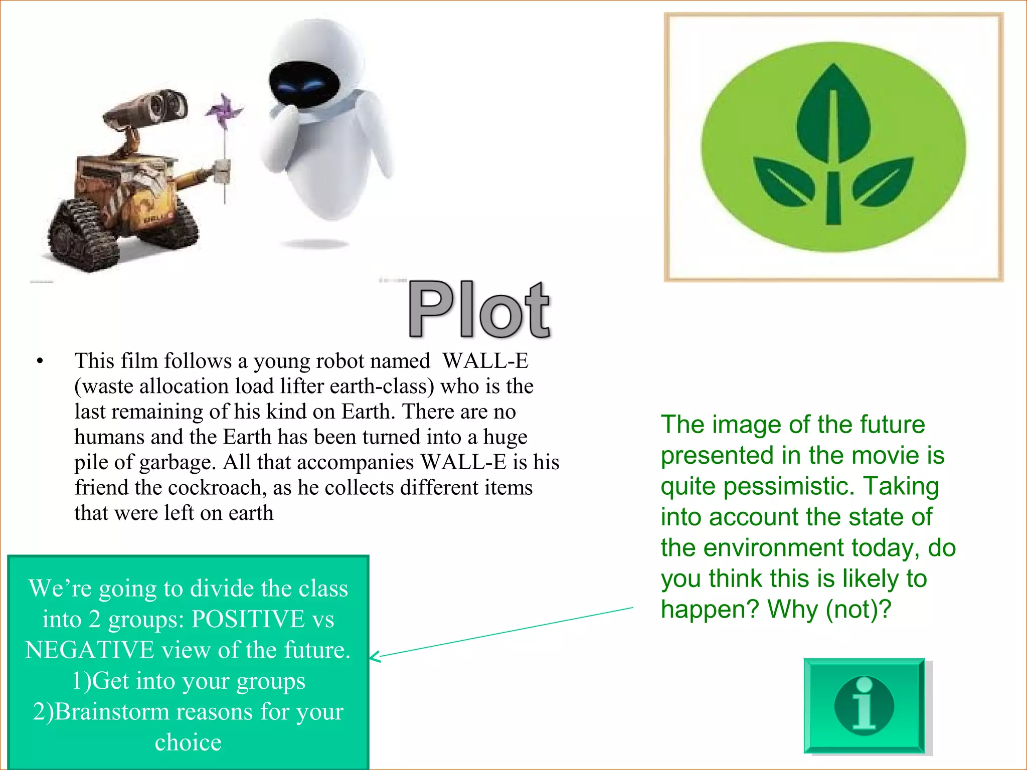 Wall-e bilingual English and Spanish el medio ambiente | PPT