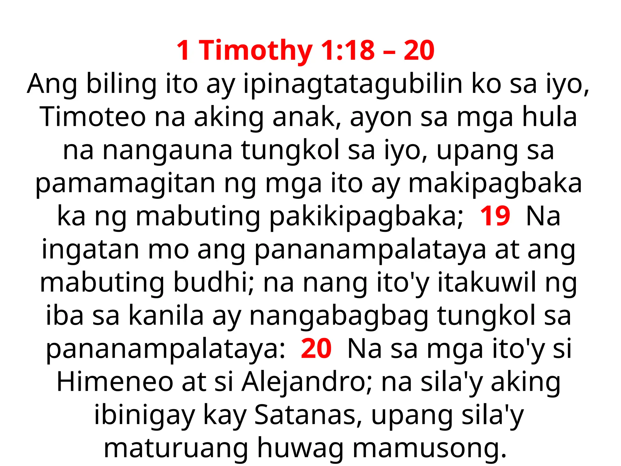 Sunday Sermon: The Final Warning from Paul | PPT