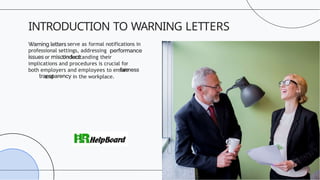 Final Warning Letter to Employee, Warning Letter Template | PPTX