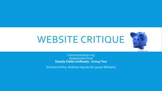 Final website critique | PPTX