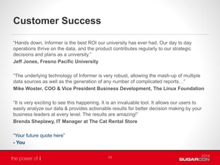 Informer: Multidimensional Reporting and Dashboarding for SugarCRM | PPT