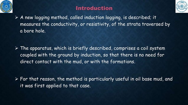 Introduction to Induction Logging | PPTX | Geology | Science