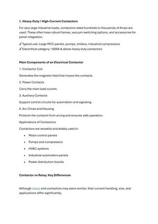 What Is a Contactor? Working Principle, Types, Applications ...