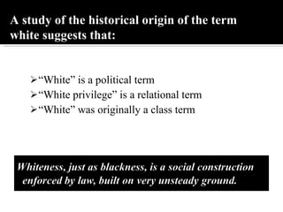 Making Meaning of White Privilege | PPT