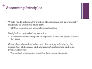Financial Analysis: Whole Foods Market | PPT