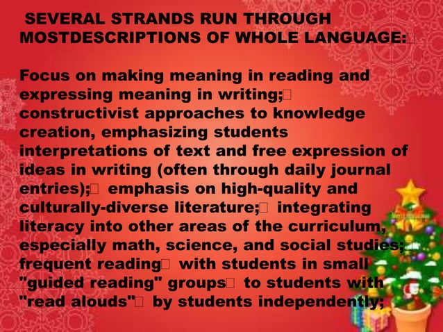 Final whole language approach | PPTX | Education