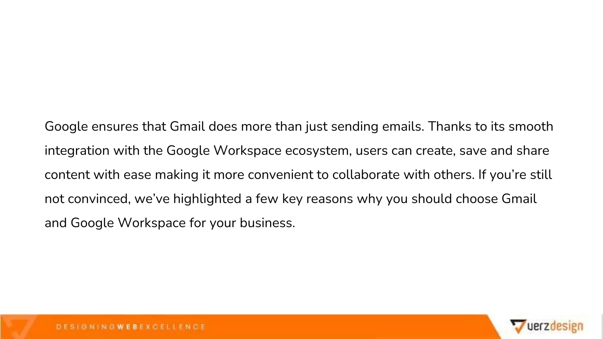 Why Use Gmail & Google Workspace For Your Business? | PPTX