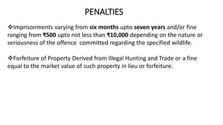 WILDLIFE PROTECTION ACT 1972 | PPTX