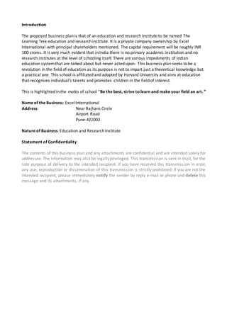 school business model | PDF