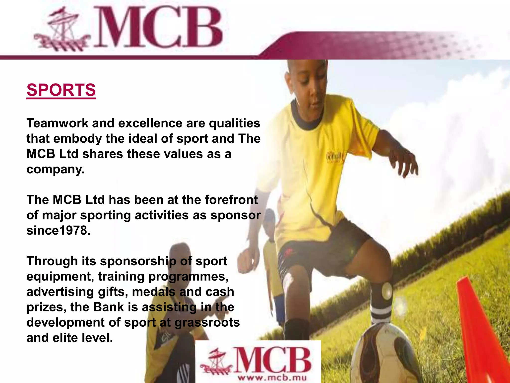 CSR - Maritius Commercial Bank | PPTX