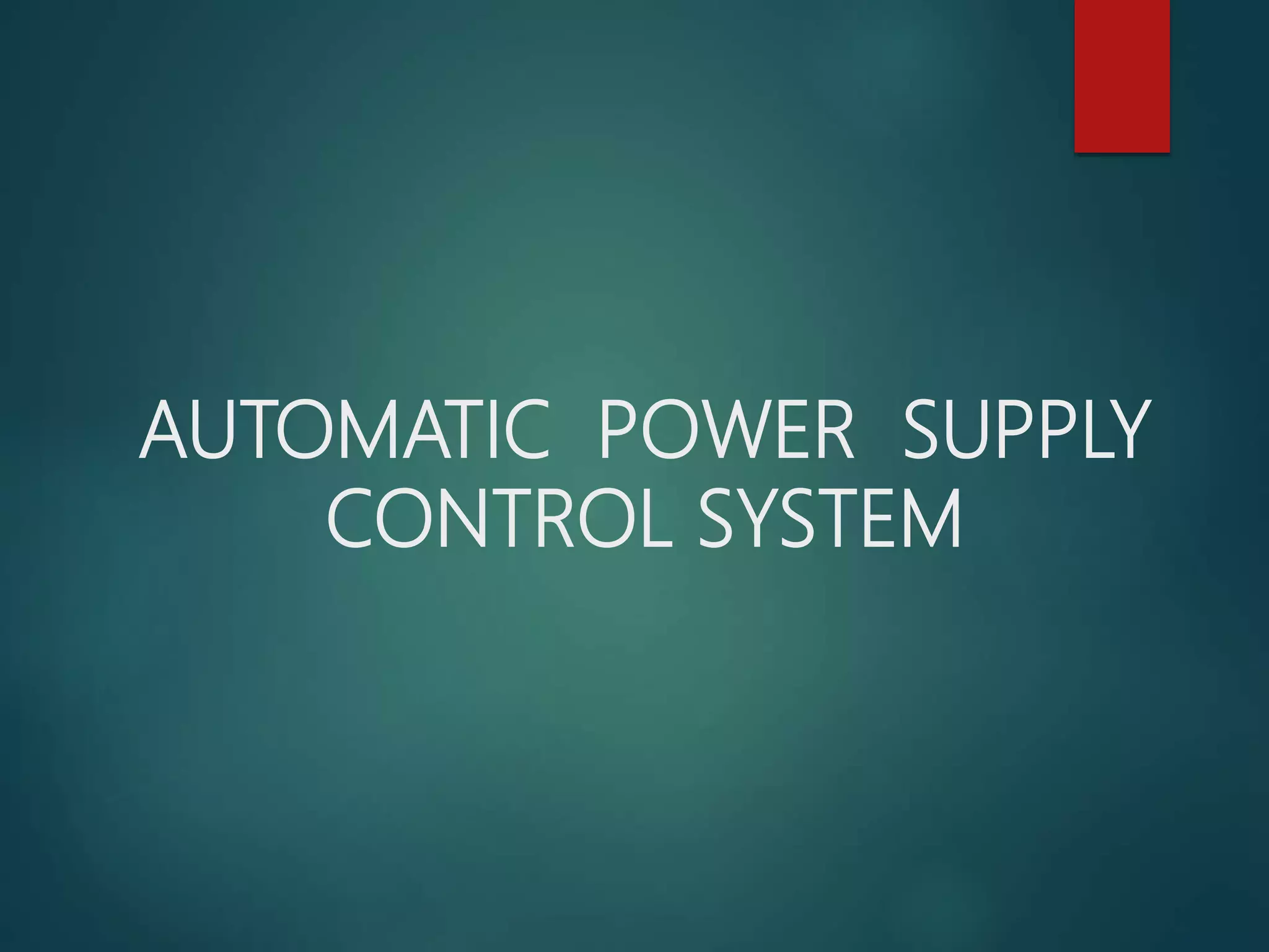 auto matic load shedding control for substation | PPTX