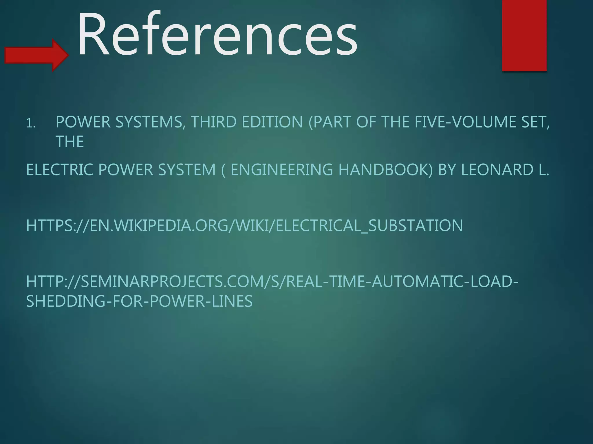 auto matic load shedding control for substation | PPT