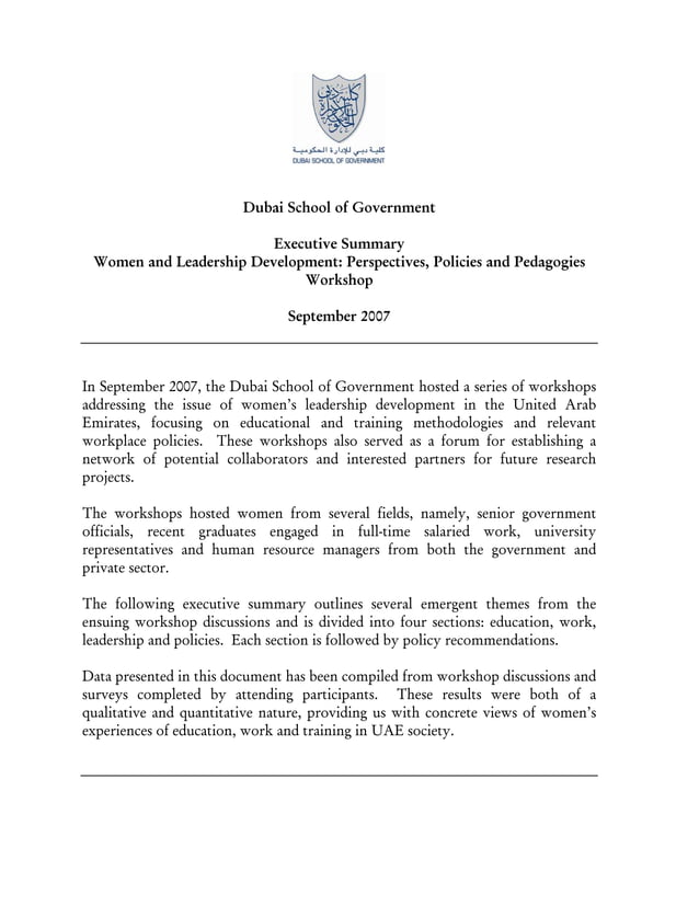 Final workshop executive summary | PDF