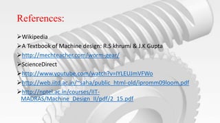 Worm Gear ppt | PPT