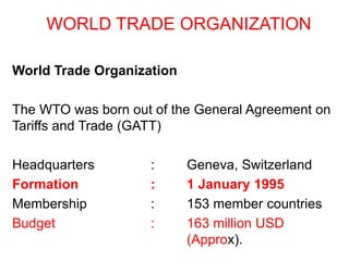 WTO AND GATT | PPTX