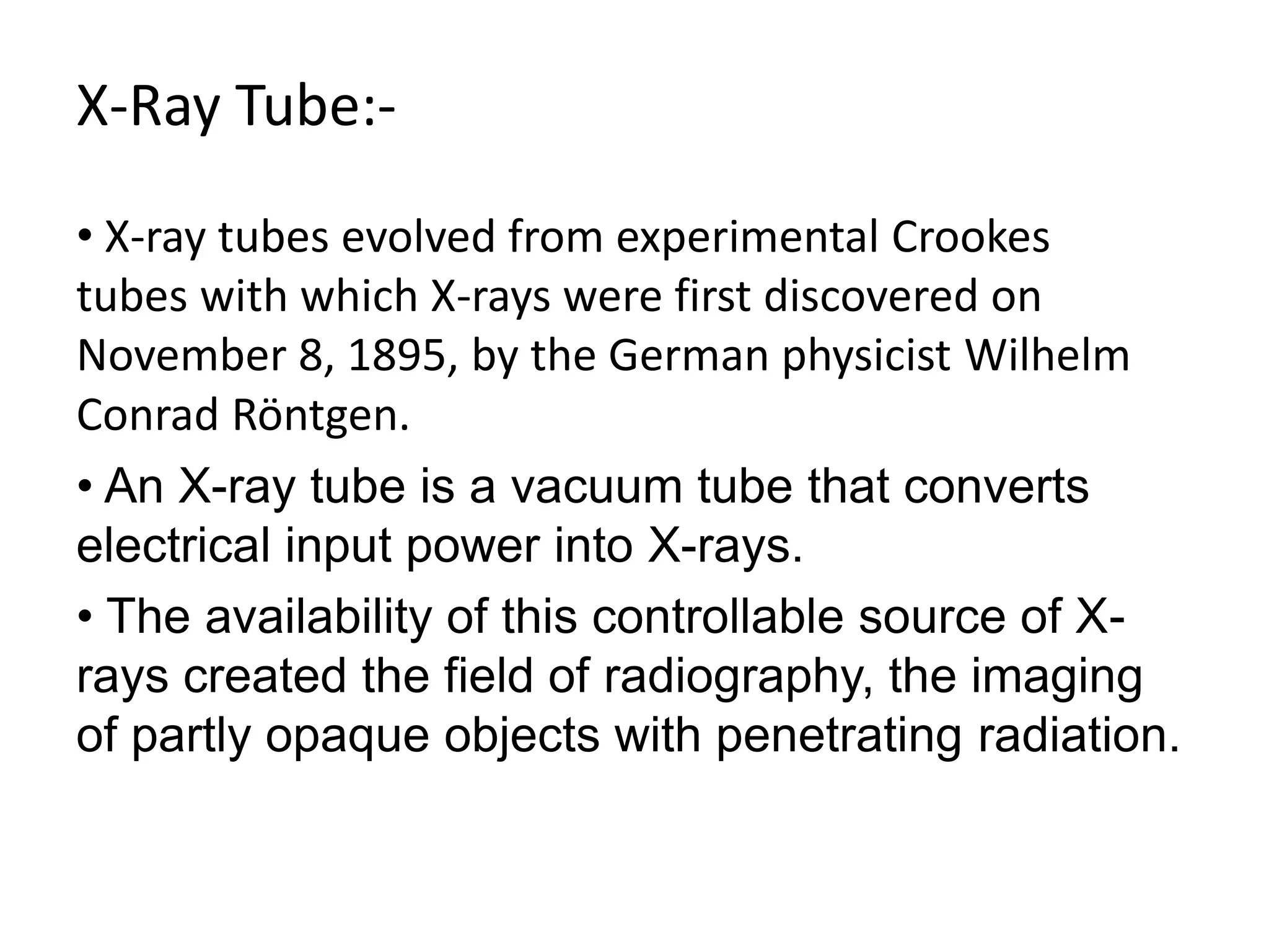 Components of X-Ray Tube | PPTX