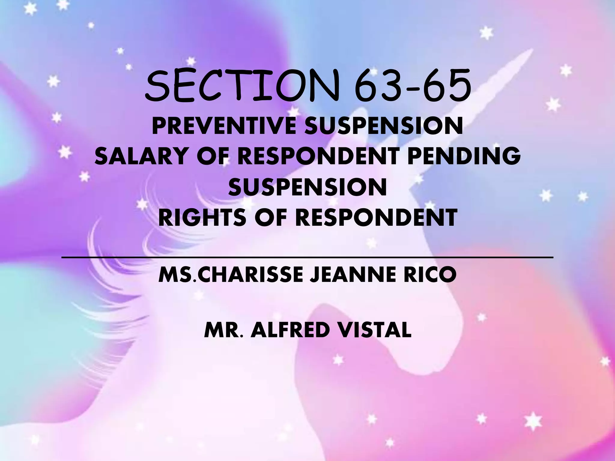 SECTION 63-65 | PPT