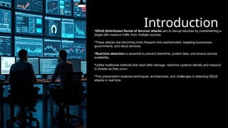 Real time ddos attack , detection and prevention | PPTX