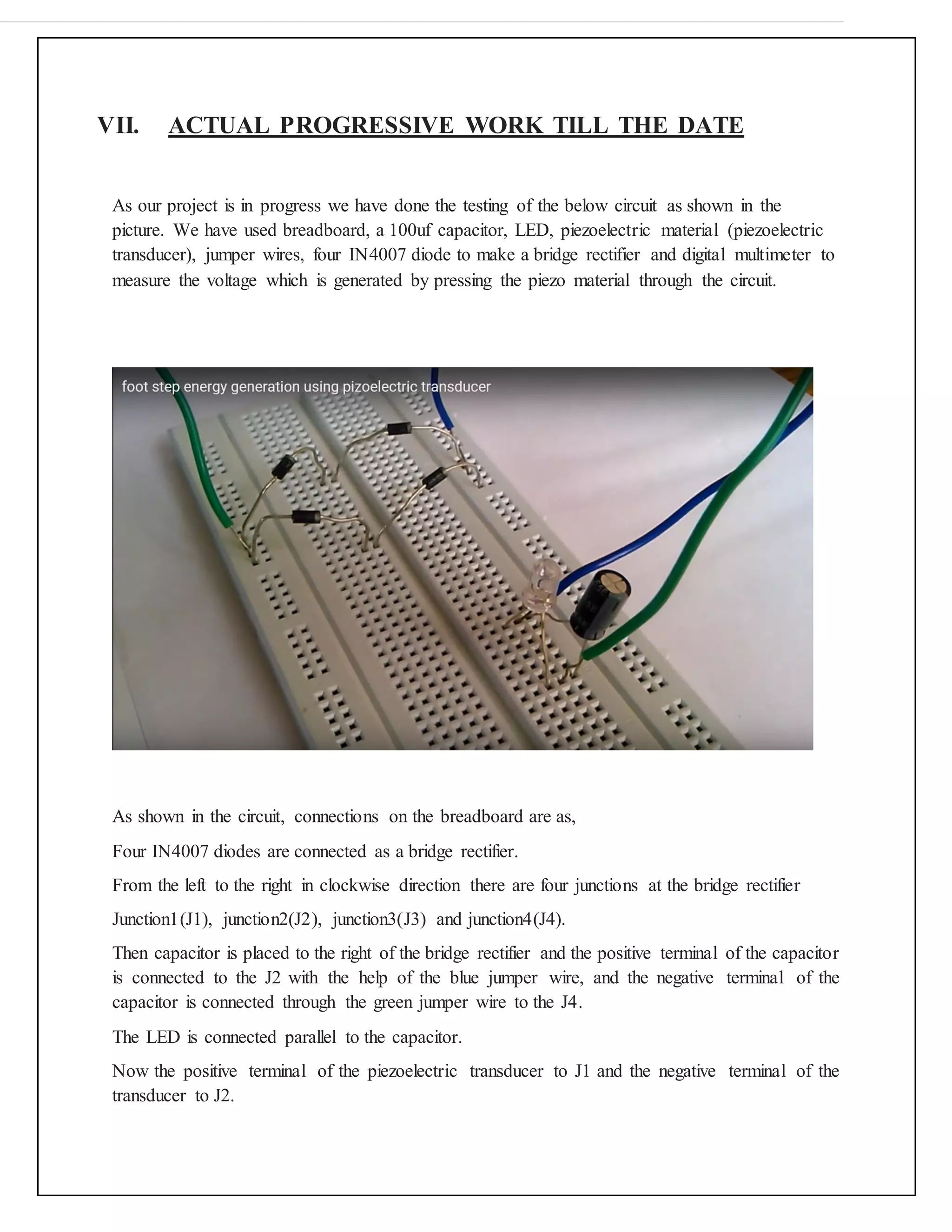 Footstep power generation system Final year be project | PDF