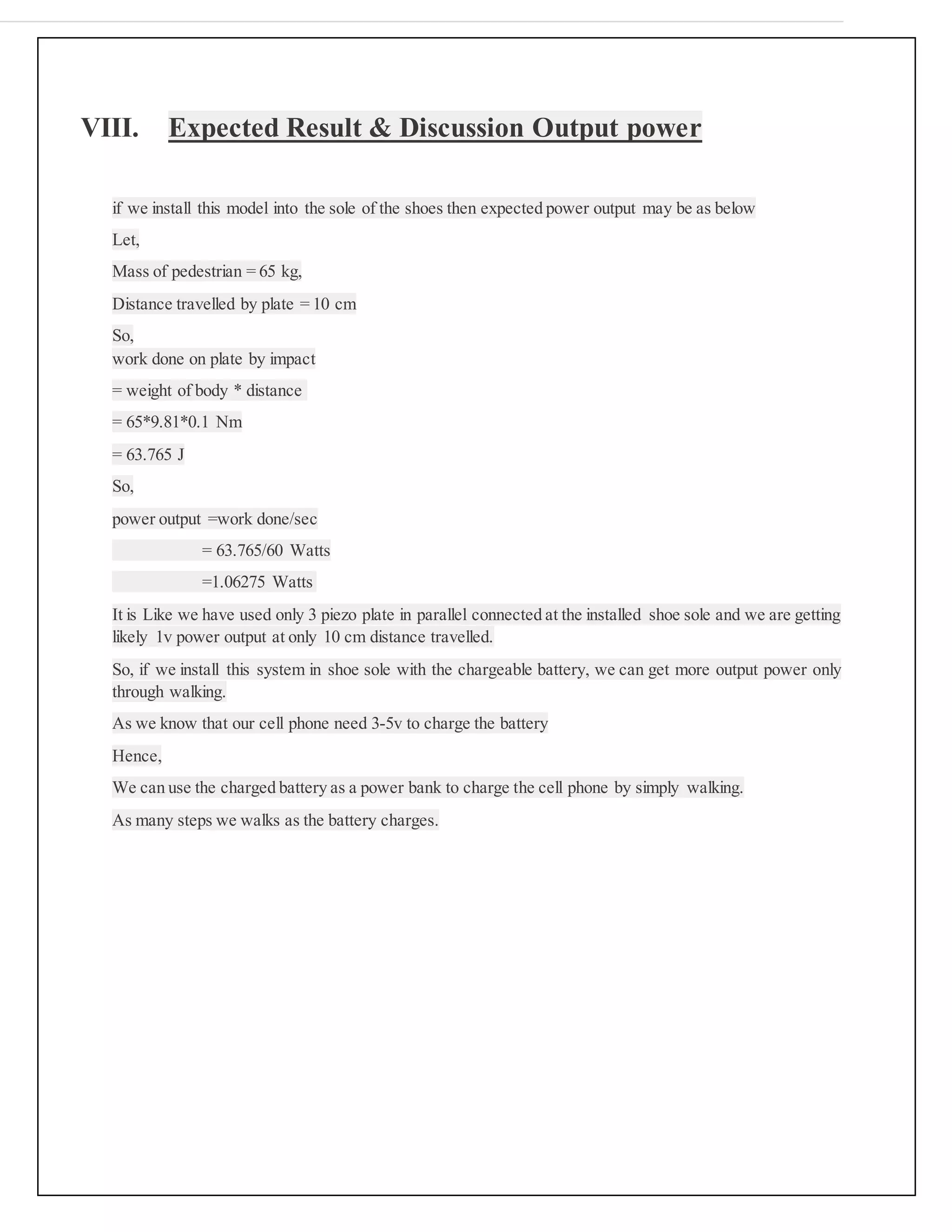 Footstep power generation system Final year be project | PDF