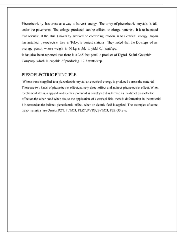 Footstep power generation system Final year be project | PDF