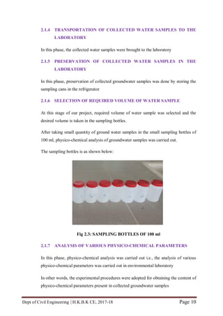 Final year civil engineering project report physico chemical analsis of ...