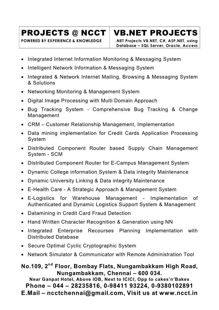 Final Year College Projects | PDF