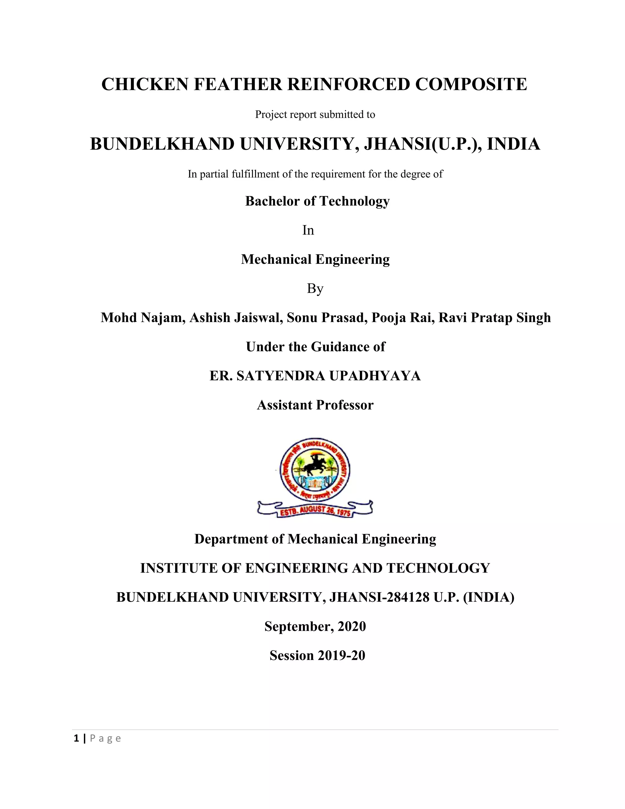 Mechanical Engineering Final year major project | PDF