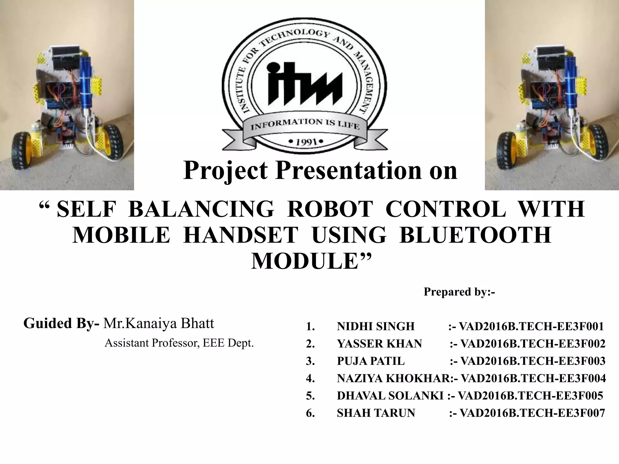 Self Balancing Robot | PPTX