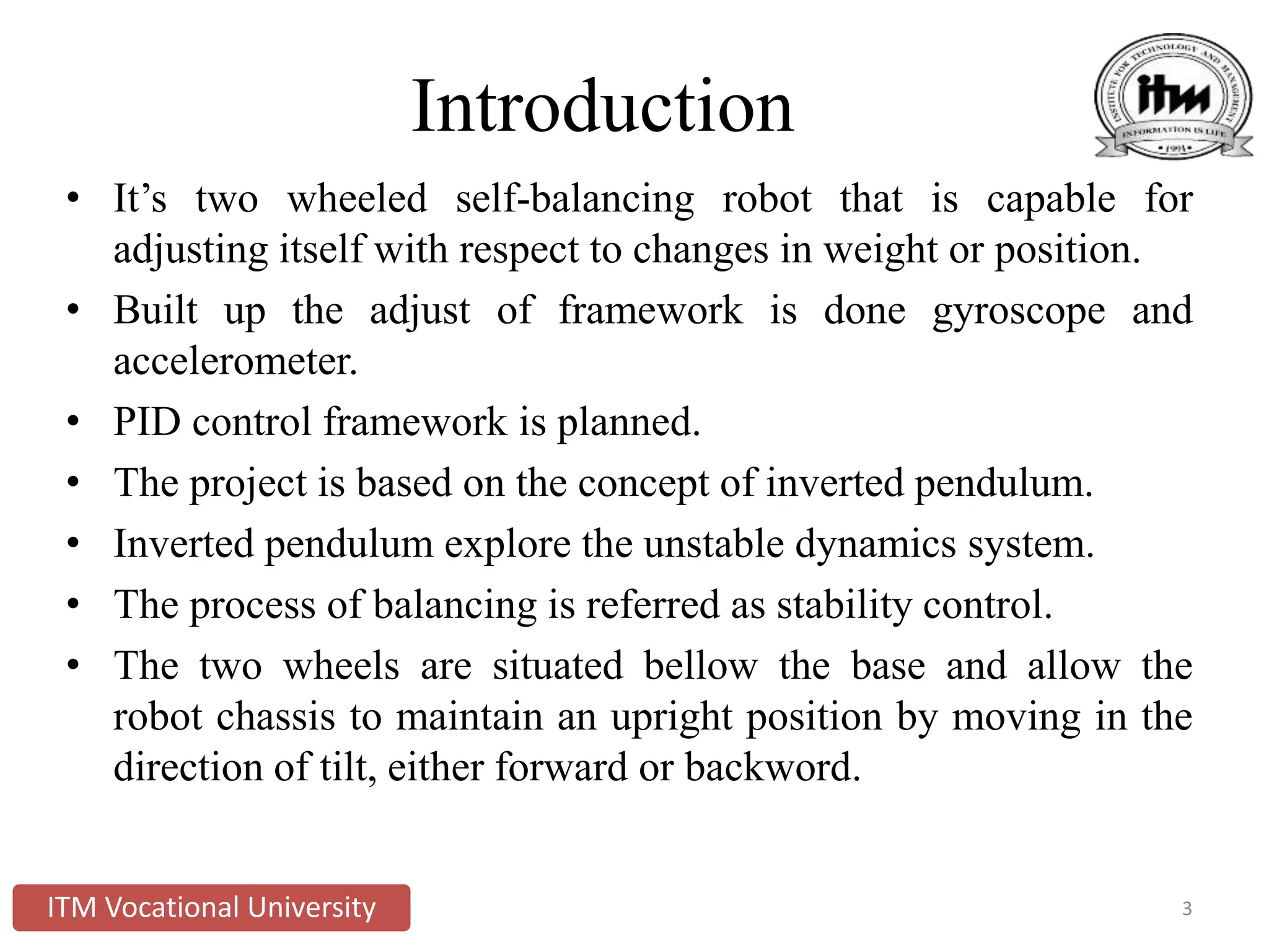 Self Balancing Robot | PPTX