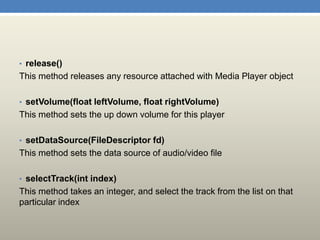 Android Multimedia Player Project Presentation | PPTX
