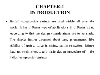Design and Analysis of Helical Compression Spring for Shock Absorber ...