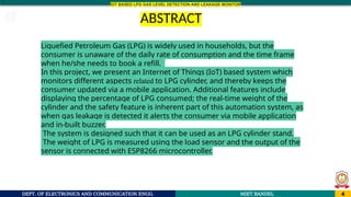 IOT based LPG gas level detection and fire sensor | PPTX