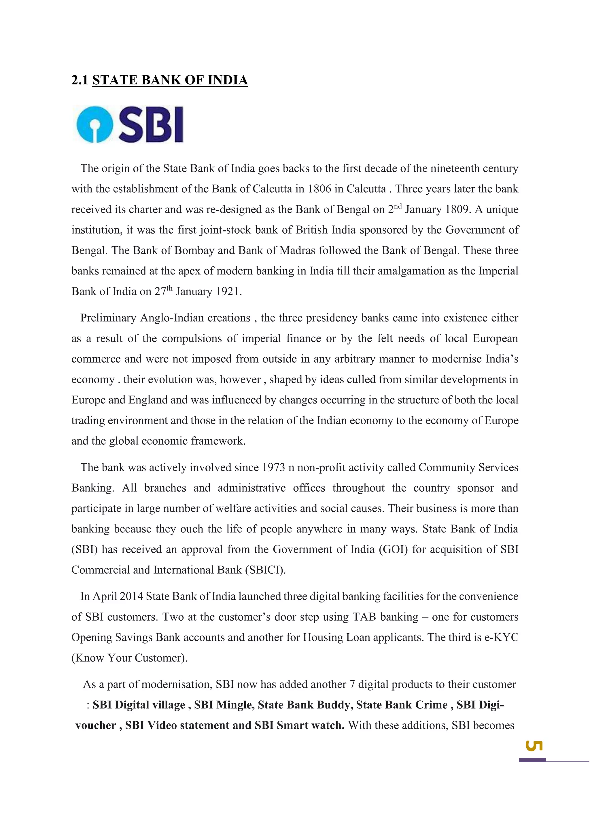 Final year project-Customer Awareness Towards SBI E Banking Services | PDF