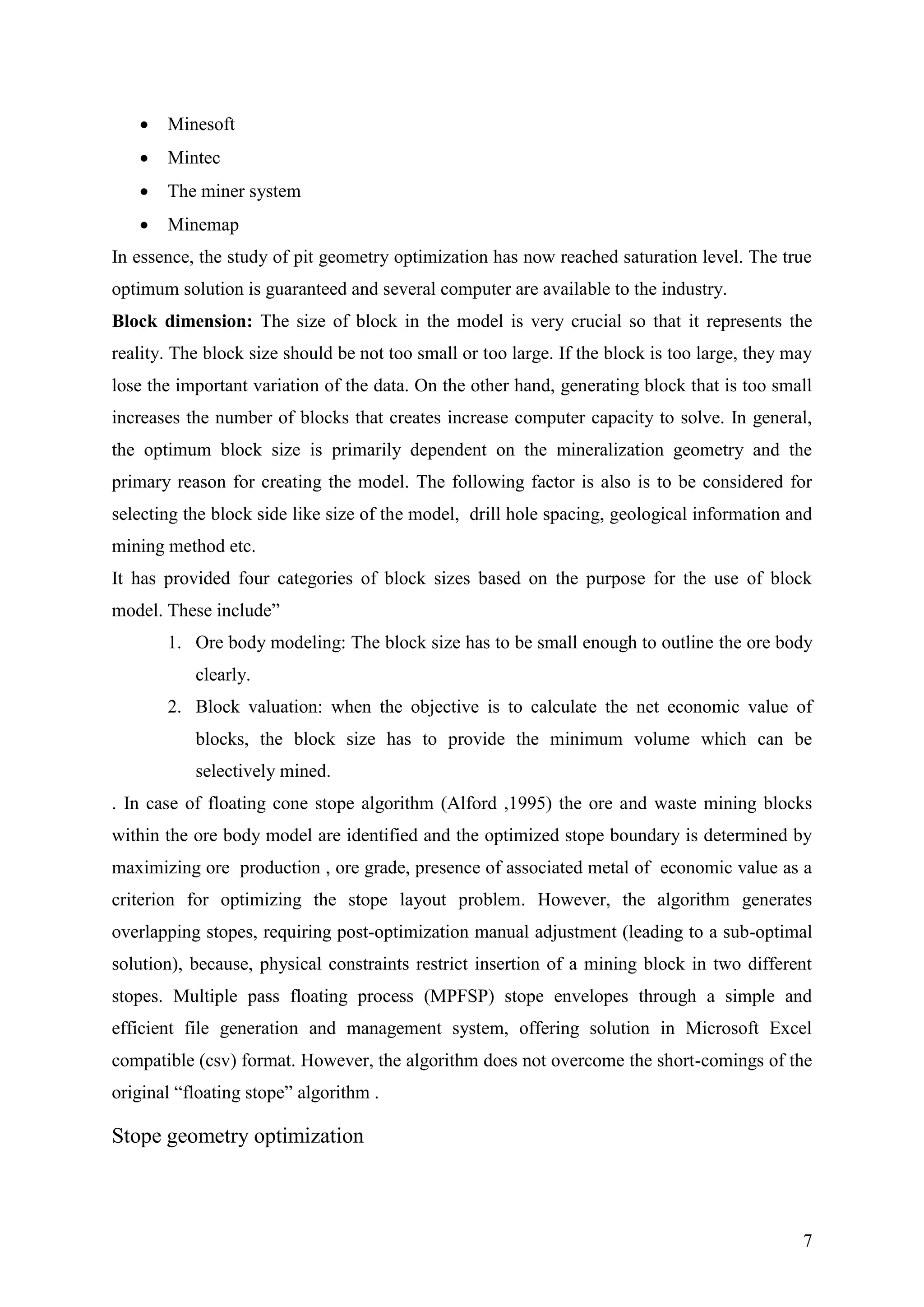 Stope Optimization in Metal Mines | PDF