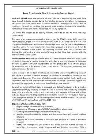B.E./BTECH Final year project guidelines manual | PDF