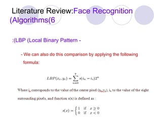 face recognition system using LBP | PPT