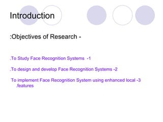 face recognition system using LBP | PPT