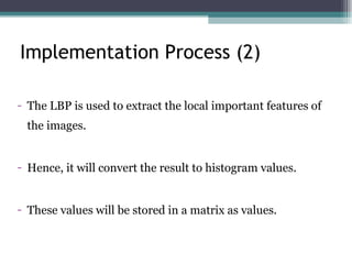 face recognition system using LBP | PPT