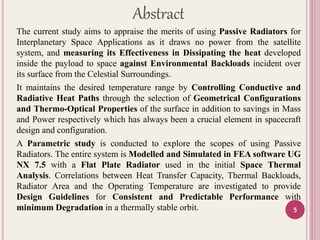 Thermal Analysis of Passive Radiator for Inter Planetary Space ...