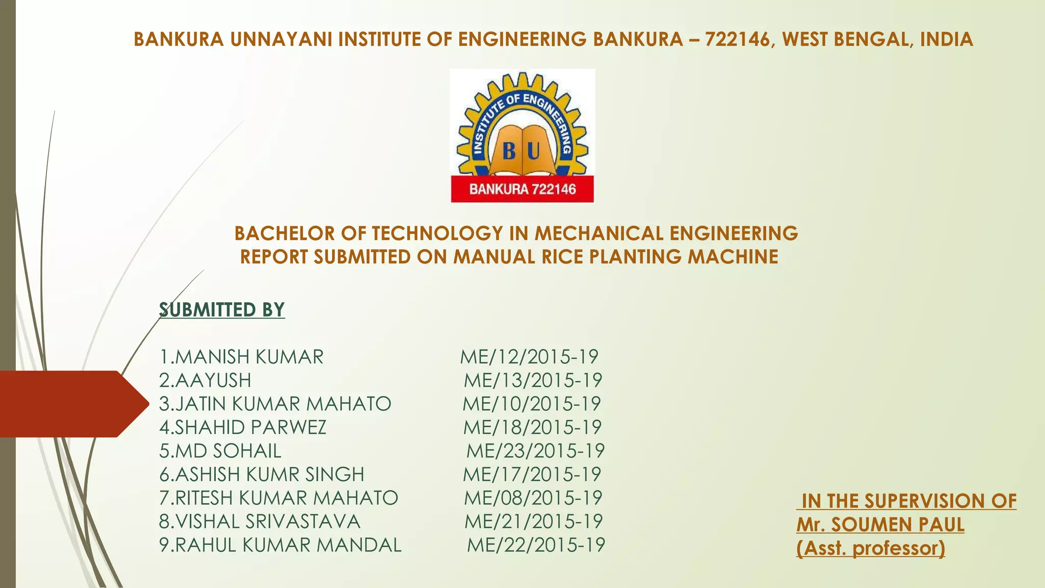Final year project presentation | PPT