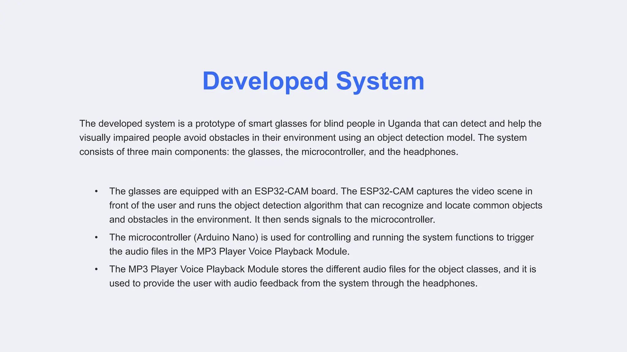 Final Year Project Presentation for blind smart glasses.pptx