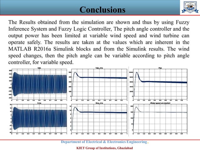 Pitch Angle Control Of Wind Turbine Using Fuzzy Logic Control Ppt